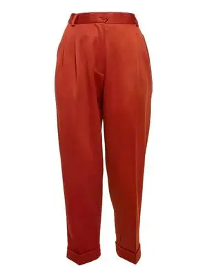 Moschino Pleated High-waist Trousers - Red