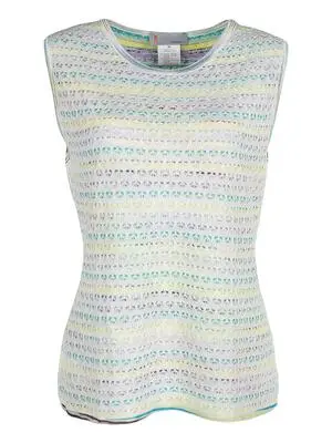 Missoni Striped Crochet Top - White