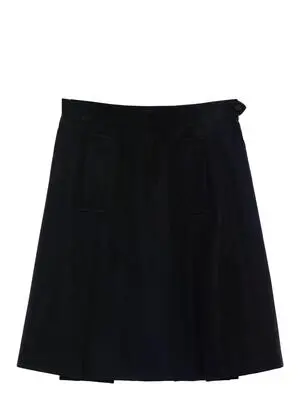 Saint Laurent 1990s Pleat-detail Mini Skirt - Blue