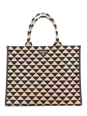 PRADA Prada Symbole Shopper Jacquard Large Tote Bag