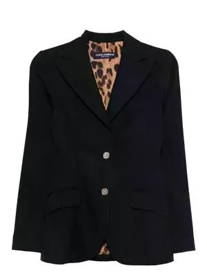 Dolce & Gabbana 2000s Pinstripe Blazer - Black
