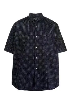 Comme Des Garçons 1990s Polka Dot Short-sleeved Shirt - Blue