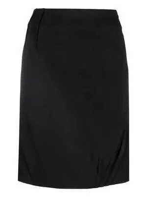 Dior 2006 Dart-detailing High-waisted Skirt - Black