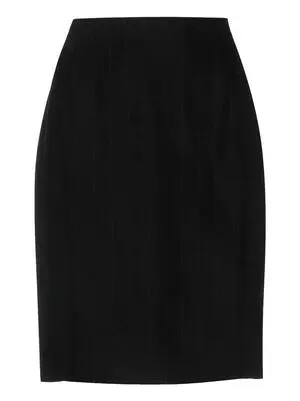Gianfranco Ferre 1990s Pinstripe Pencil Skirt - Black