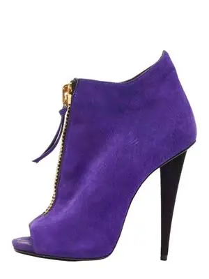 GIUSEPPE ZANOTTI 130mm Leather Ankle Boots - Purple