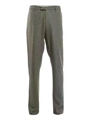 Etro Pinstripe Wool-blend Trousers - Grey