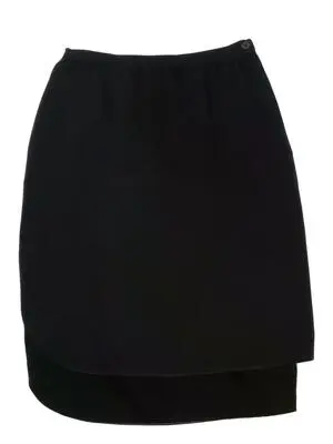 Valentino Garavani 1980s Layered Skirt - Black