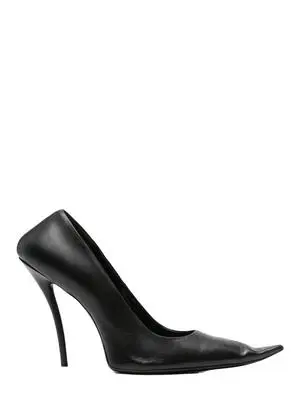 Balenciaga 100mm Leather Heeled Pumps - Black