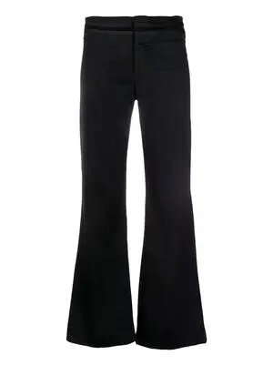 Gucci 1990s Appliqué Stripes Flared Trousers - Blue
