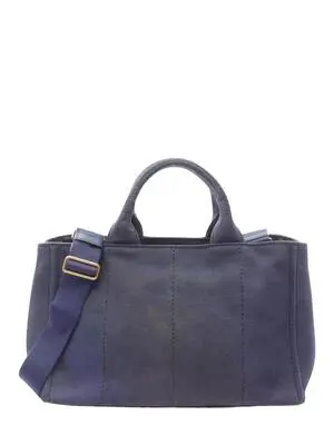 Prada 2000s Canapa Tote Bag - Blue