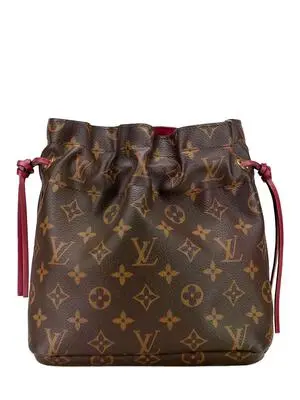 LOUIS VUITTON 2019 Monogram Noe Pouch Bucket Bag - Brown