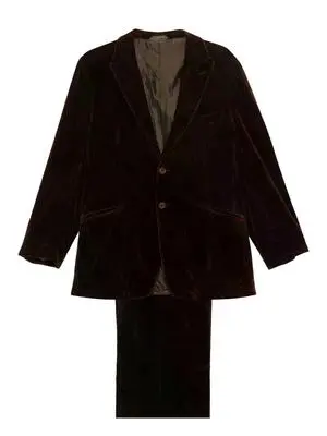ROMEO GIGLI 1990s Velvet Suit - Brown