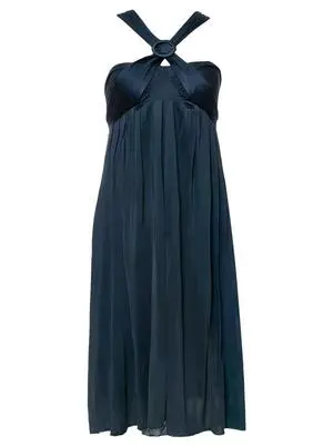 Max Mara Silk Midi Dress - Blue