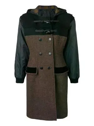 Jean Paul Gaultier Hooded Double-breasted Coat - Brown