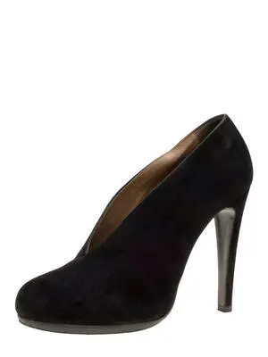 Hermès 115mm Florida Suede Pumps - Black