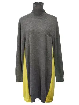 Sacai Knitted Turtleneck Dress - Grey
