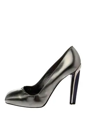 Alexander McQueen 135mm Leather Pumps - Silver