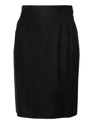 Saint Laurent 1990s A-line Miniskirt - Black