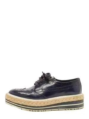 Prada Platform Lace-up Shoes - Blue