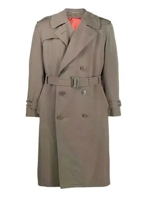 A.N.G.E.L.O. VINTAGE CULT 1950s Double-breasted Wool Trench Coat - Neutrals