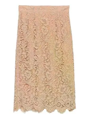 Dolce & Gabbana 2000s Corded-lace Midi Skirt - Neutrals