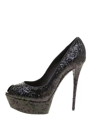 CASADEI 145mm Glitter Platform Pumps