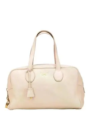 Prada Vitello Daino Shoulder Bag - White