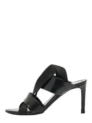 Balenciaga Cross-strap Heeled Sandals - Black