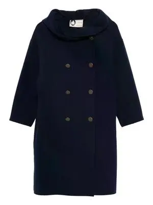 LANVIN 1990s Felted Coat - Blue