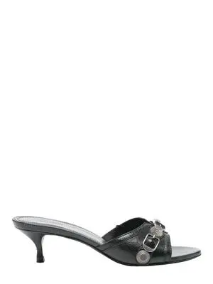 Balenciaga 55mm Cagole M40 Arena Buckle Sandals - Black