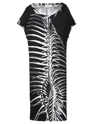 Emilio Pucci 2000s Printed Midi Dress - Black