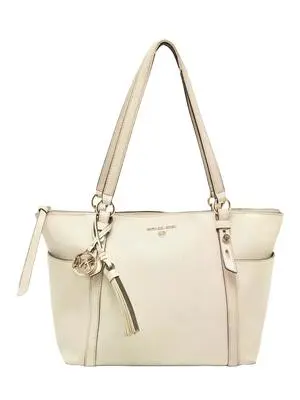 Michael Kors Leather Tote Bag - Neutrals