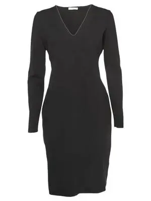 THE ROW Long-sleeve Cotton Dress - Black