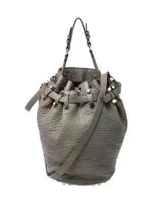ALEXANDER WANG Diego Stud-detail Bucket Bag - Grey