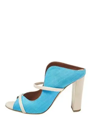 MALONE SOULIERS 95mm Canvas Sandals - Blue