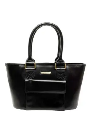 Burberry 2000-2017 Leather Tote Bag - Black