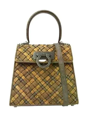 FERRAGAMO 1990-2000s Gancini Two-way Handbag - Neutrals