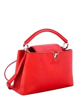 LOUIS VUITTON Capucines Pm Satchel - Red