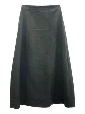 THE ROW 2000s Wool Long Skirt - Grey