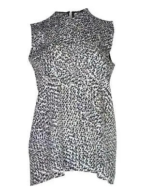 Celine Polka-dot Sleeveless Top - Grey