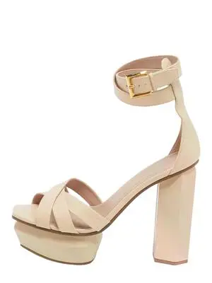 Balmain 110mm Ava Ankle-strap Sandals - Neutrals