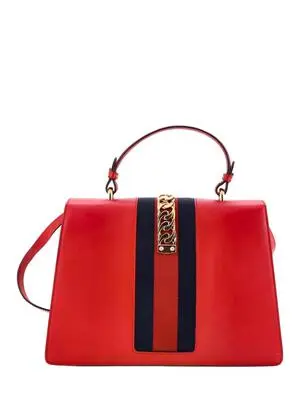 Gucci Sylvie Top Handle Satchel - Red