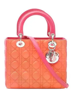 Dior Lady Two-way Handbag - Orange