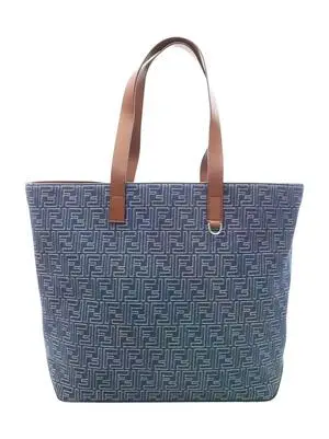 Fendi Ff Jacquard Shopping Bag - Blue