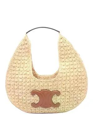 CELINE Panier Raffia Handbag
