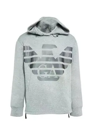 Emporio Armani Logo-print Hoodie - Grey