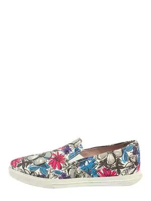 Miu Miu Floral-print Slip-on Sneakers - Blue