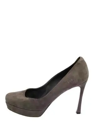 Saint Laurent 110mm Suede Pumps - Grey