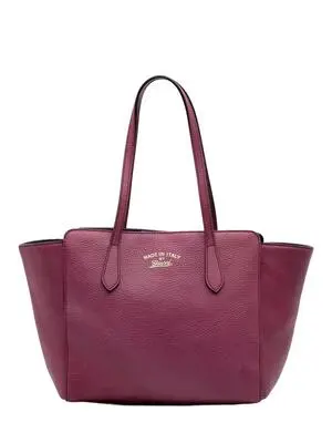 Gucci Calfskin Swing Tote Bag - Purple