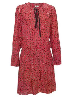 Zadig&Voltaire Floral-print Long-sleeve Dress - Red